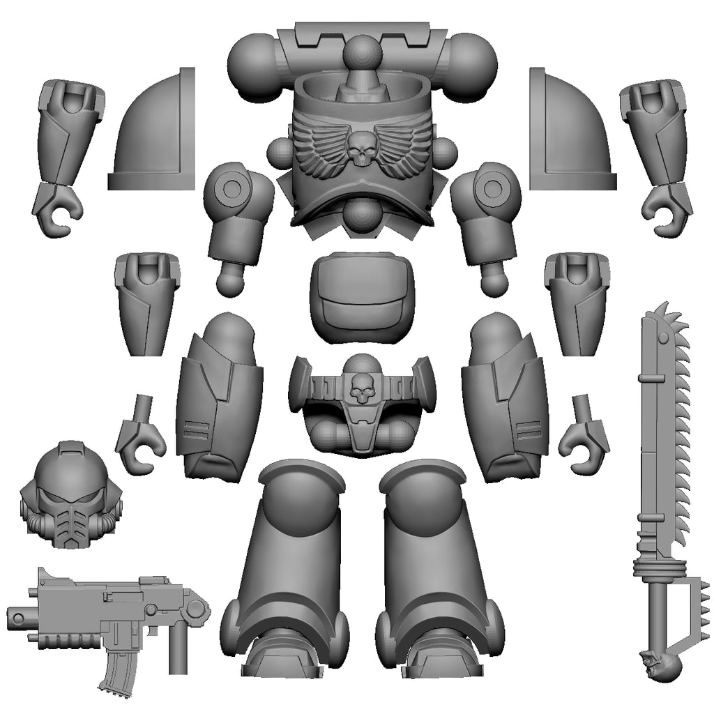 3D digital print file 1.5" articulated Heavy Soldier – Morphonauts
