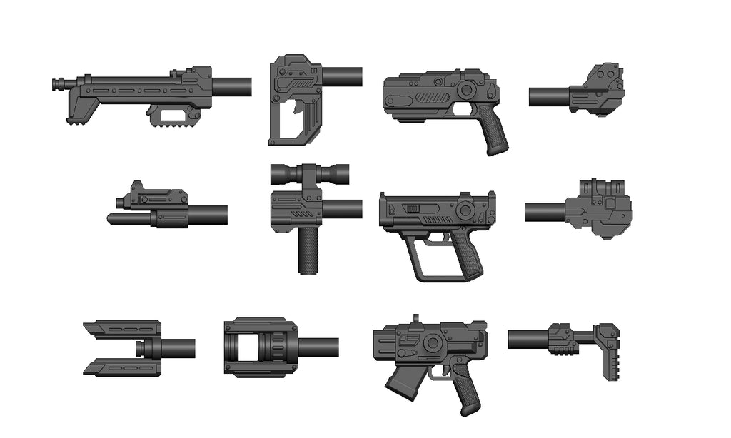 modular weapon pack 3D files – Morphonauts