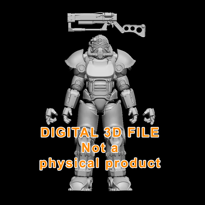 T-51 Power armor Articulated Figure Digital 3D files – Morphonauts