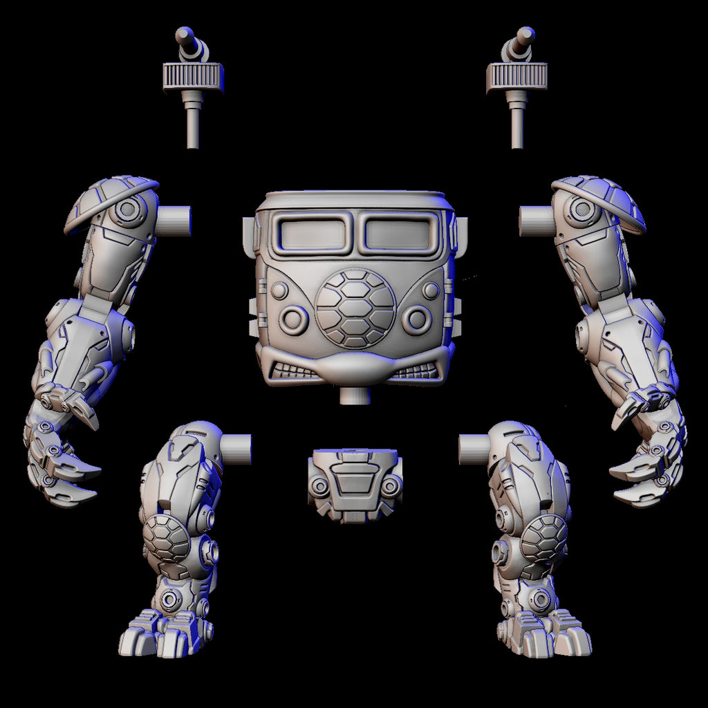 Turtle Mech "BB" 3D model digital download – Morphonauts