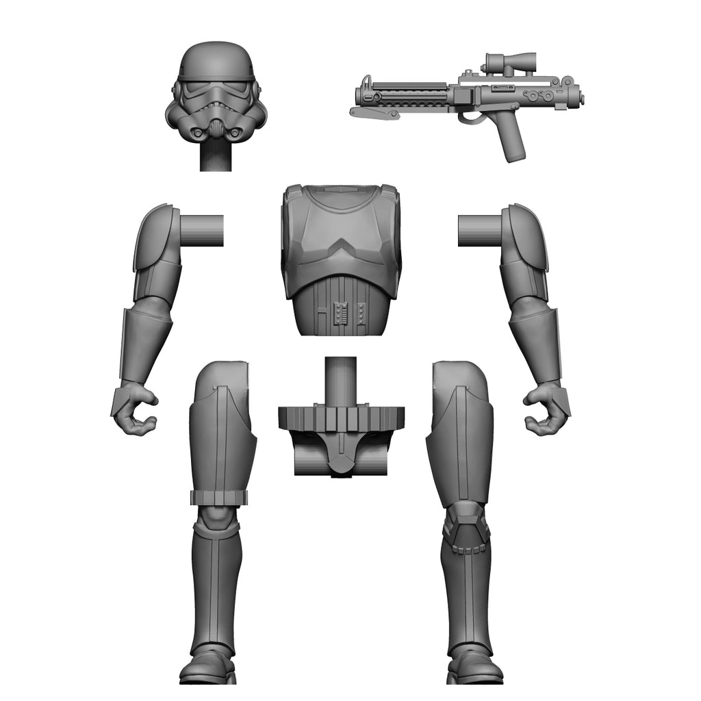 3D digital print file 1" Storm Soldier – Morphonauts